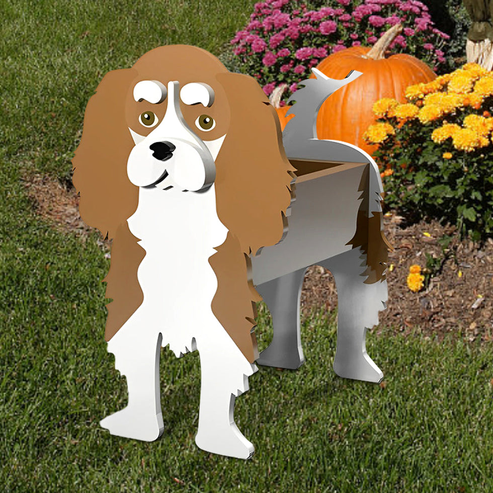 Pot de fleurs en forme de Cavalier Roi Charles Spaniel – Petinhome.fr