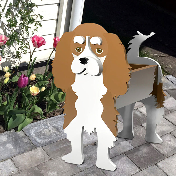 Pot de fleurs en forme de Cavalier Roi Charles Spaniel – Petinhome.fr