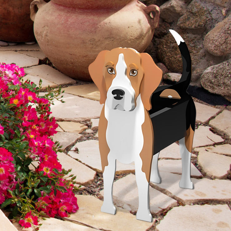 Pot de fleurs en forme de Beagle – Petinhome.fr