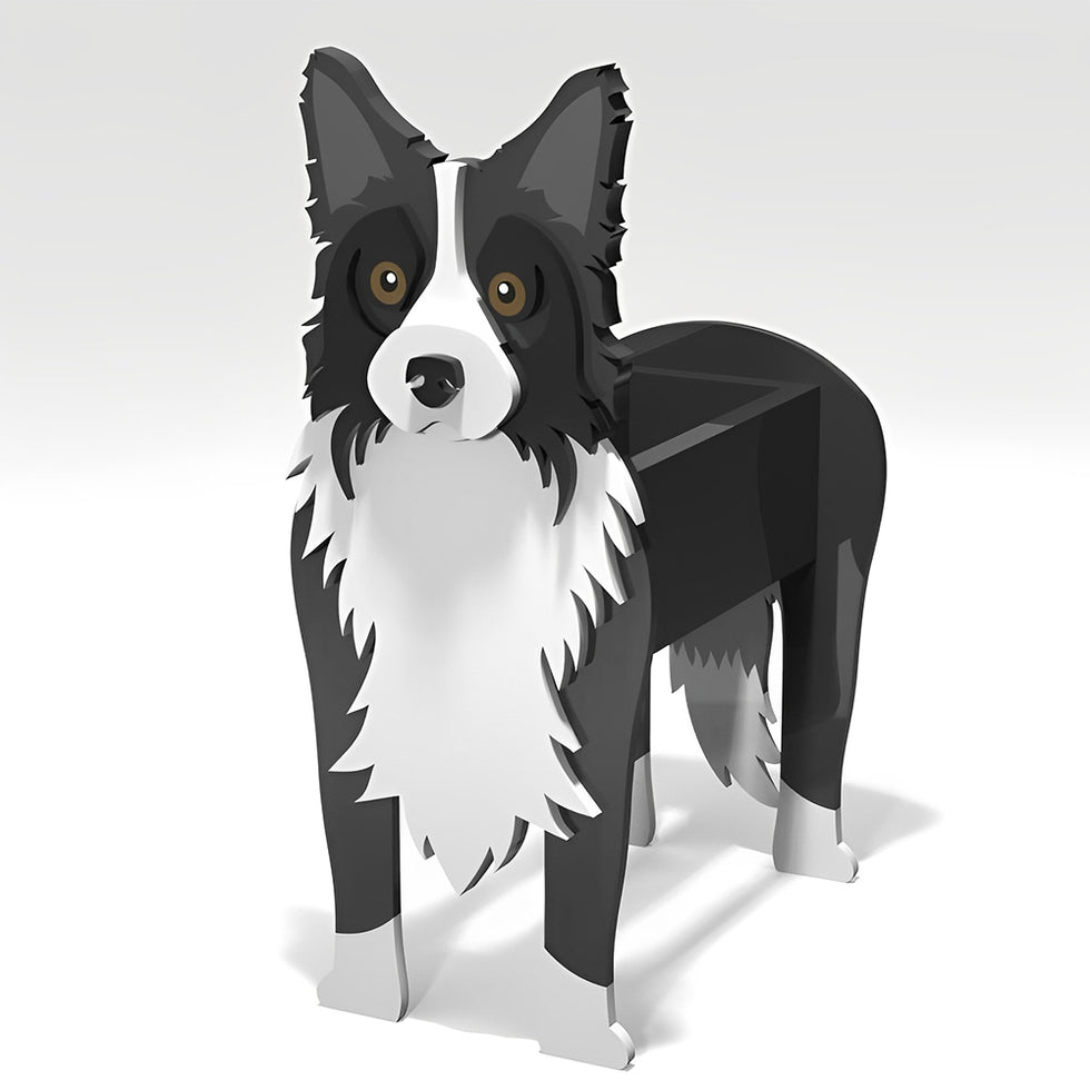 Pot de fleurs en forme de Border Collie – Petinhome.fr